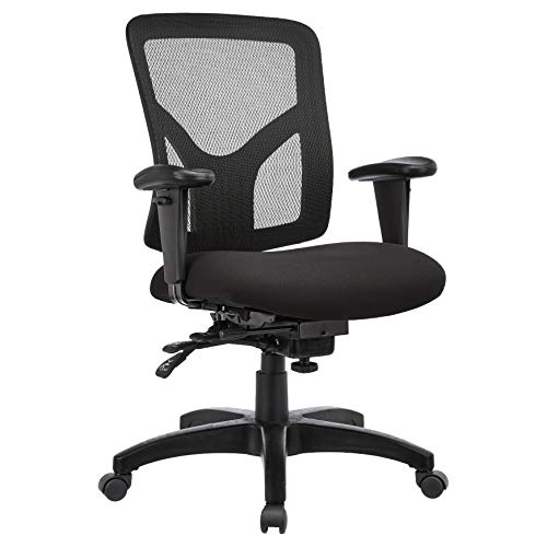 JC HOME Home Desk Adjustable Arms and Backrest Office Chair, black