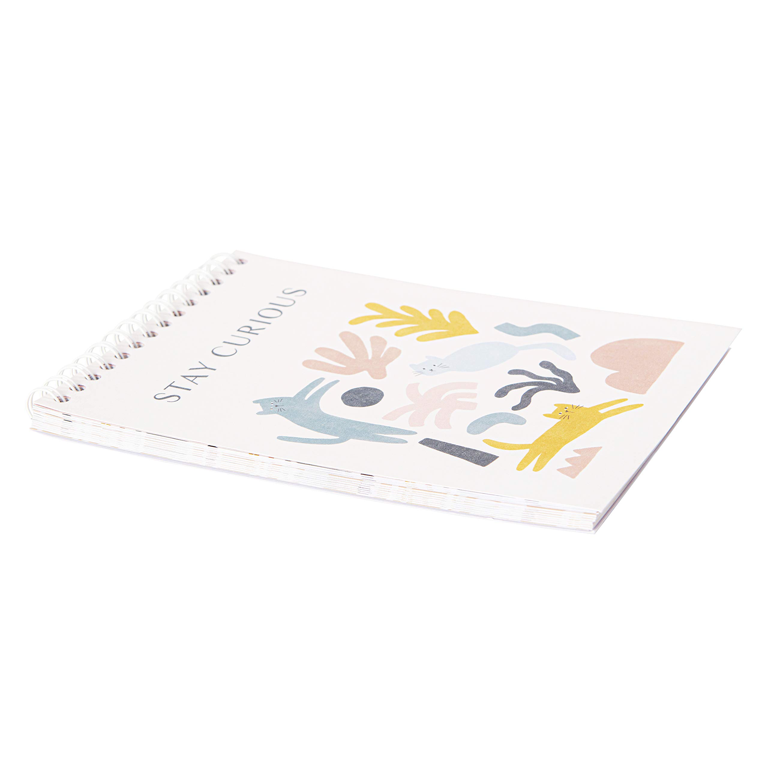 kikki.K Back to School Designer Collection - B6 Spiral Feature Notepad Vanilla, Includes 60 Printed Pages with 6 Unique Designs, Measures 6.97" L x 4.92" W x 4.92" H