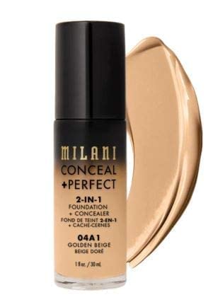 Milani Conceal + Perfect 2-in-1 Foundation + Concealer (Golden Beige) and Stay Put Brow Color (Dark Brown)