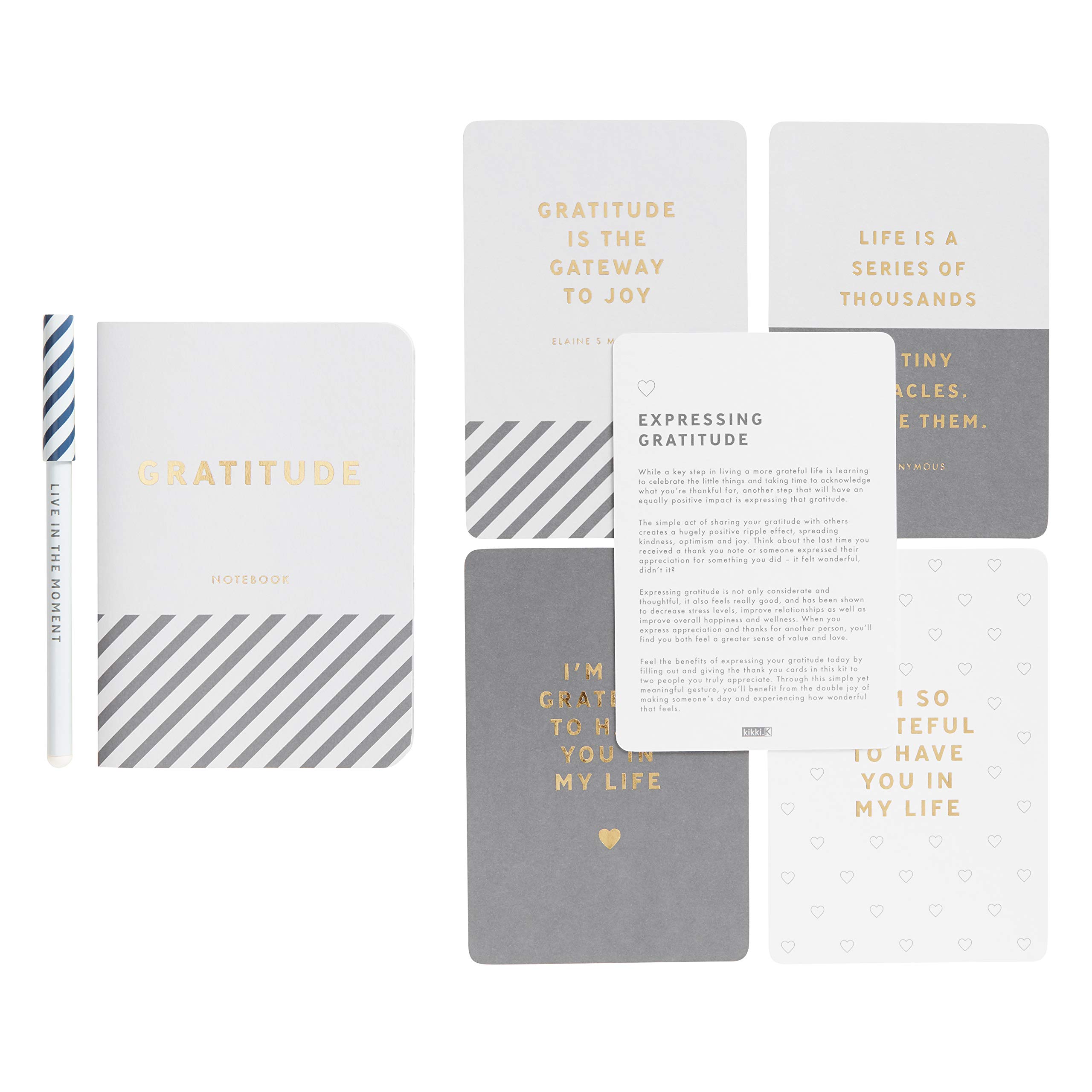 kikki.K GRATITUDE TOOLKIT INSPIRATION RANGE MIST GREY, 11237901