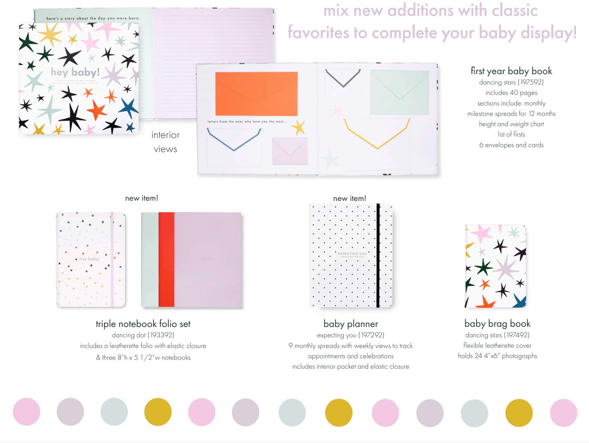 Kate Spade New York Baby Brag Book, Holds 24 4" x 6" Photos, Dancing Stars