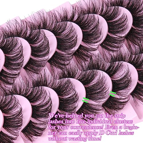 Lash Clusters Individual DIY Eyelash Extension D Curl Fluffy Cluster Lashes Mink Russian Strip Full Curly Soft Lashes by EYDEVRO