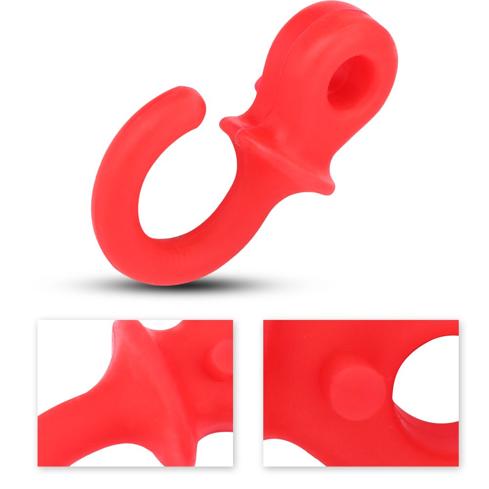 Monkey Tail Silencers, Archery String Silencer Bow Stabilizer Compound Bow Vibration Bowstring Damper Shock Absorber Durable Rubber Sports Genuine Accessories Compound Bows Archers Lovers Red 4Pcs