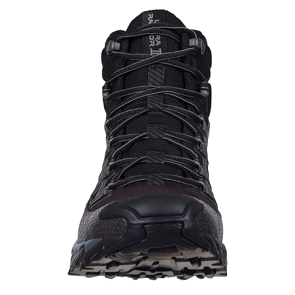 La Sportiva Mens Ultra Raptor II Mid GTX Hiking Boots, Black/Yellow, 12.5