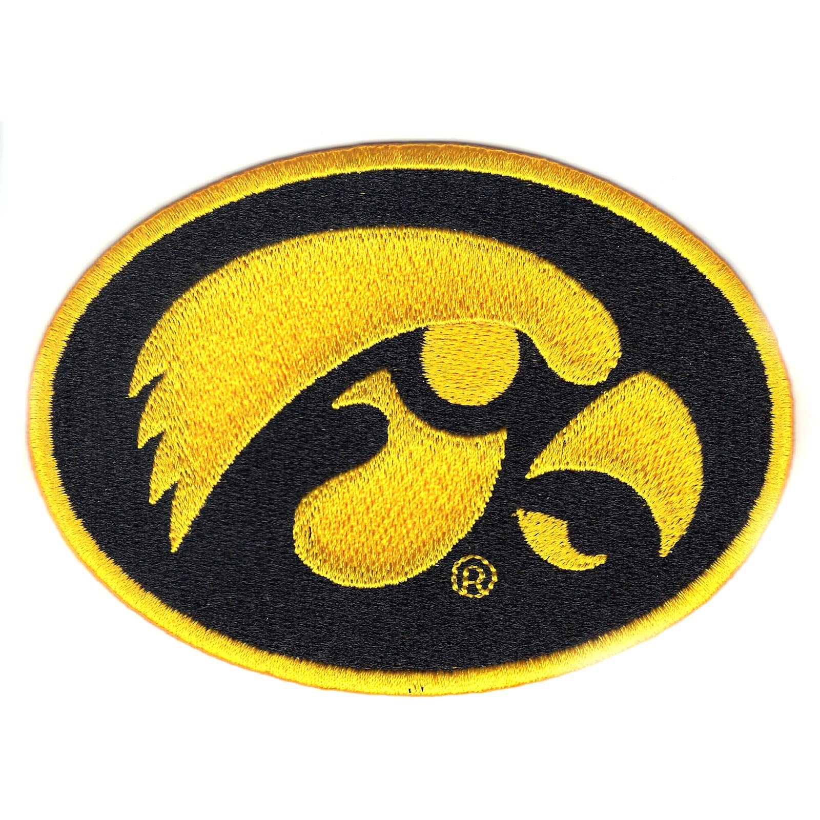 Iowa Hawkeyes Primary Round College Football Logo Iron On Embroidered Patch Large
