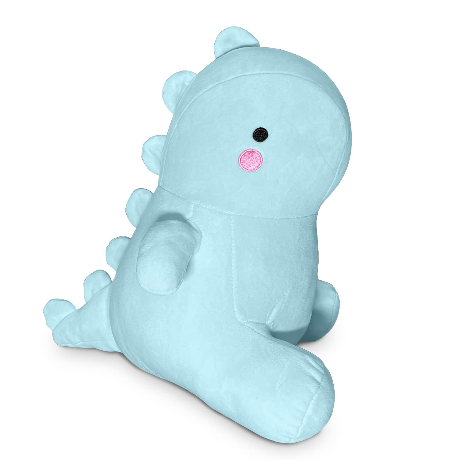 QUANTO 3lb Weighted Stuffed Animals. 12” Dinosaur Plush. Throw Pillow Plush Toys. Blue Stuffed Animal