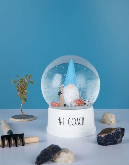 Rae Dunn Snow Globe - Snow Globes for Adults Unique Design - Cute Shelf Decor for Home & Office - Snow Globes for Women - Snowglobe Gifts for Nurses - Nurse Gift Collectibles - Bolas de Nieve