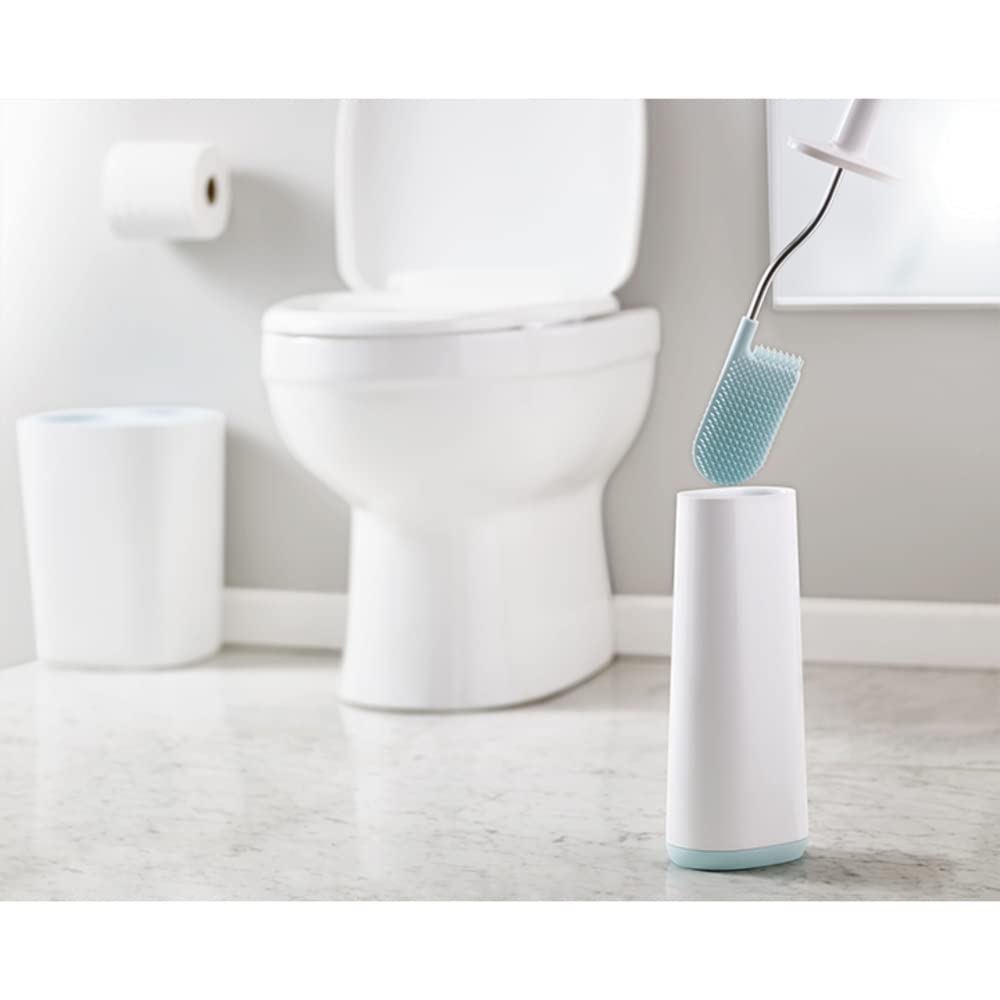 Joseph Joseph 70506 Flex Toilet Brush with Slim Holder Flexible Anti-Drip, Blue, 8.6 x 43.1 x 12.3 cm