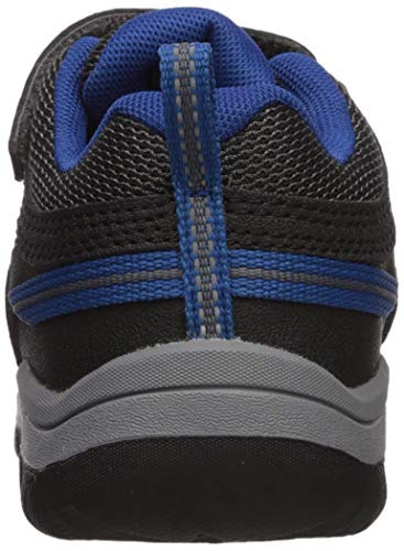 KEEN Little Kid's Targhee Low Height Hiking Shoe, Steel Grey/Baleine Blue, 8 LK (Little Kid) US