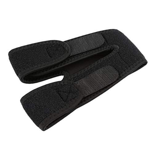 Junww Breathable Knee Pad Double Head Patella Knee Brace Sport Knee Strap Support Injury Arthritis Tendon Tension Pressure Protection (Color : Black)