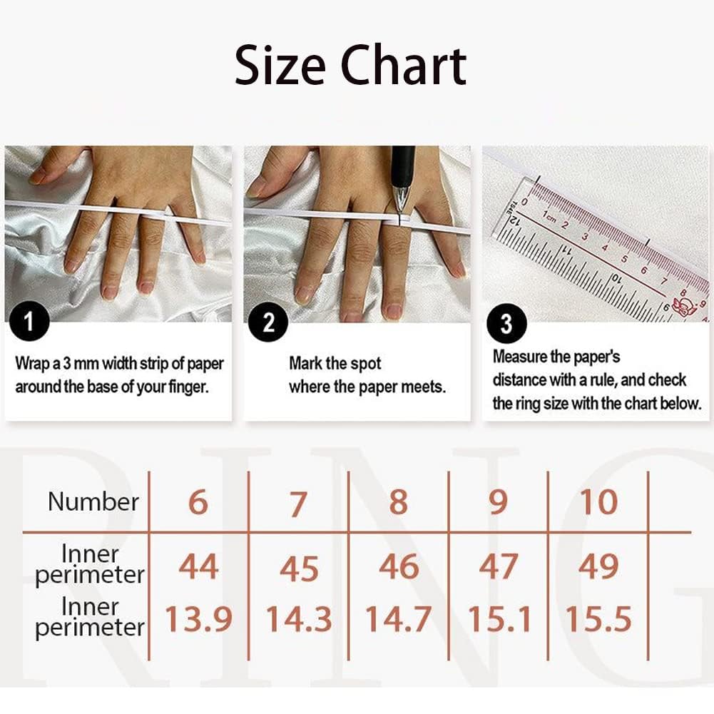 MJJLT Super Flash Diamond Ring, Bridal Set Elegant Rings Women Wedding Engagement Fashion Jewelry,Full Shiny Cubic Zircon Female Ring-No.8