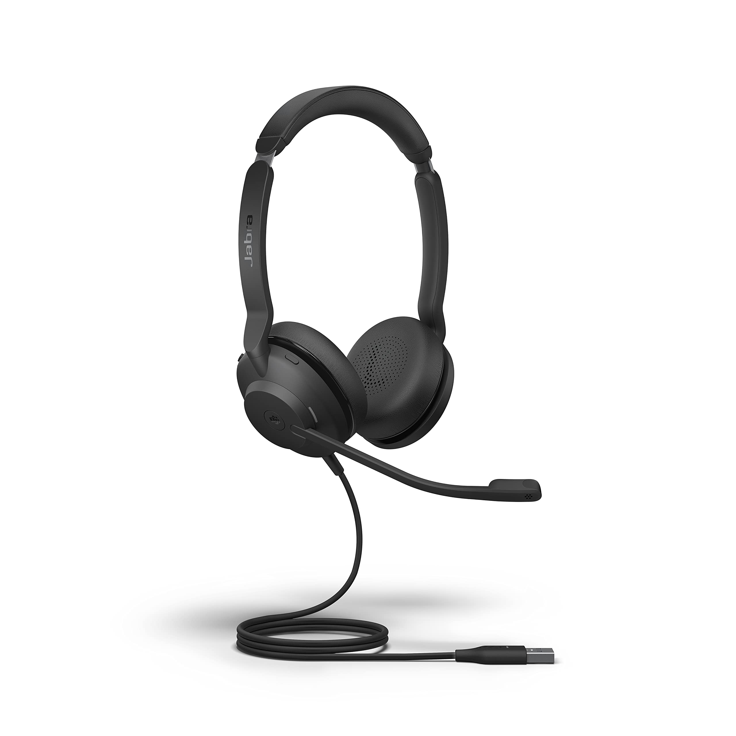 Jabra Evolve2 30 MS Wired Headset, USB-A, Stereo, Black ā Lightweight, Portable Telephone Headset with 2 Built-in Microphones ā Work Headset with Superior Audio and Reliable Comfort