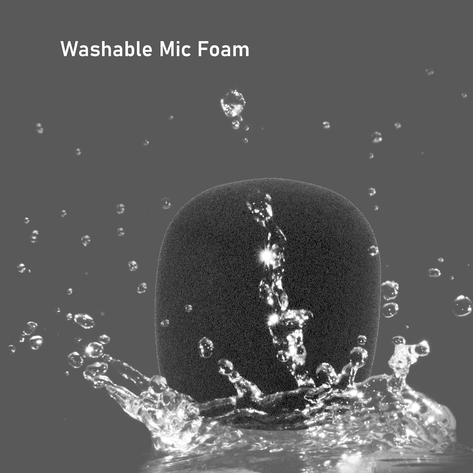 LEFXMOPHY SM58 Windscreen, Mic Foam Replacement for Shure SM58 SM48 Vocal Microphone Pop Filter, Black Noise-cancellation Windsock Cover 3-pack