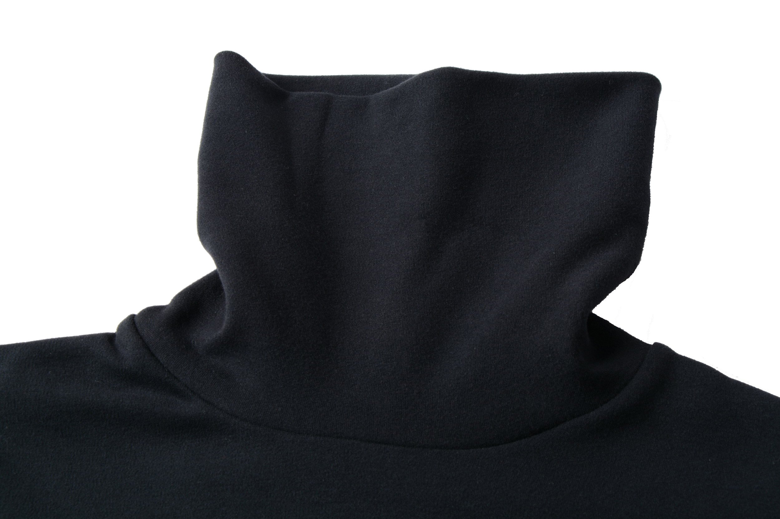 HieasyFit Women's Cotton Basic Thermal Turtleneck Pullover Top Black M