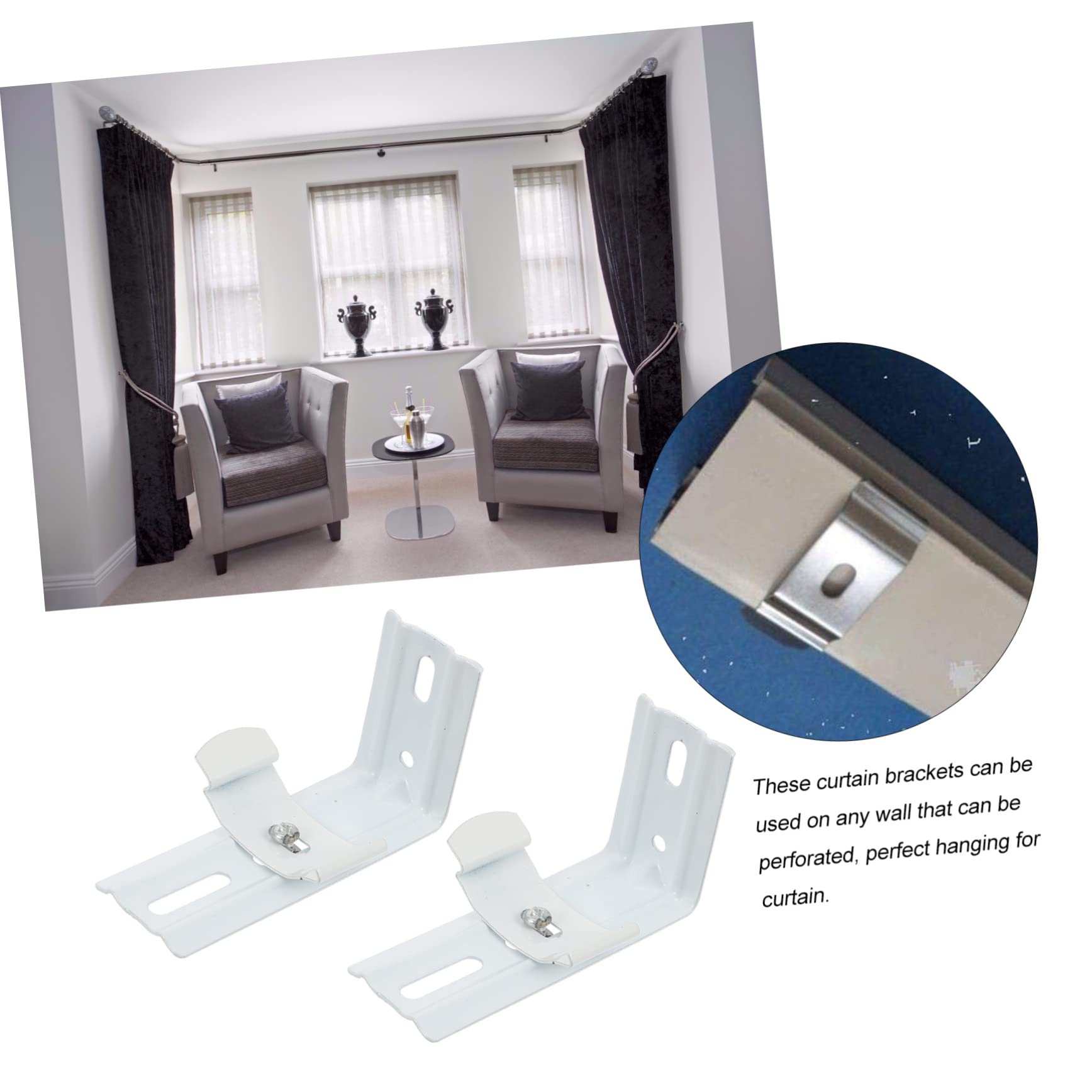 IMIKEYA 12 Pcs Bracket Blind Fixer Track Window Hardware Horizontal Blinds Wand Hook Venetian Blind Tilt Hook Vertical Blind Repair Window Covers for Home Iron Curtain White Repair Parts