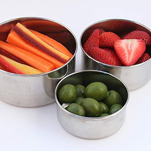 U Konserve Stainless Steel Food-Storage Set With Clear Airtight Lids, Dishwasher Safe, Bento Box Lunch Containers BPA Free (Set of 4)