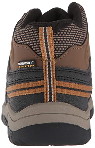KEEN unisex child Targhee Mid Height Waterproof Hiking Boot, Dark Earth/Golden Brown, 11 Little Kid US
