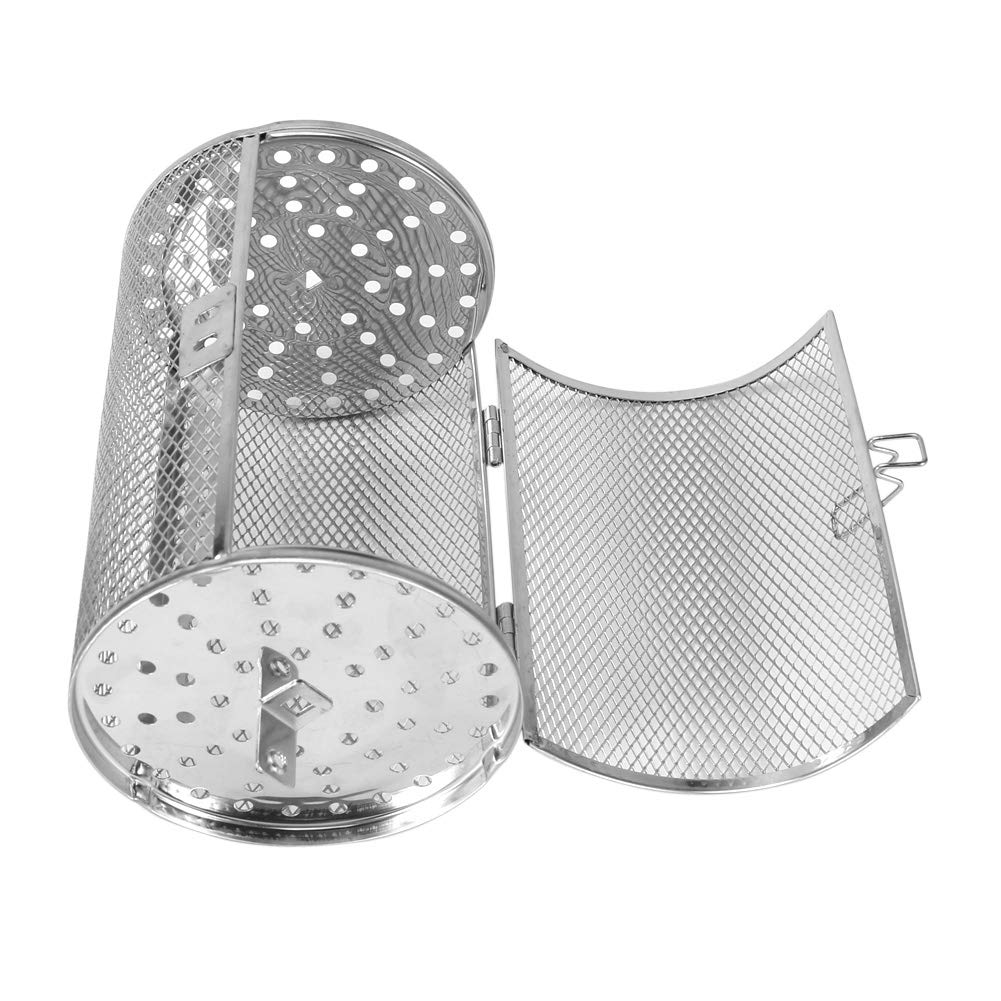 Oven Basket, Stainless Steel Bakeware Oven Roast Baking Nuts Beans Peanut Basket BBQ Grill (12 * 18cm)