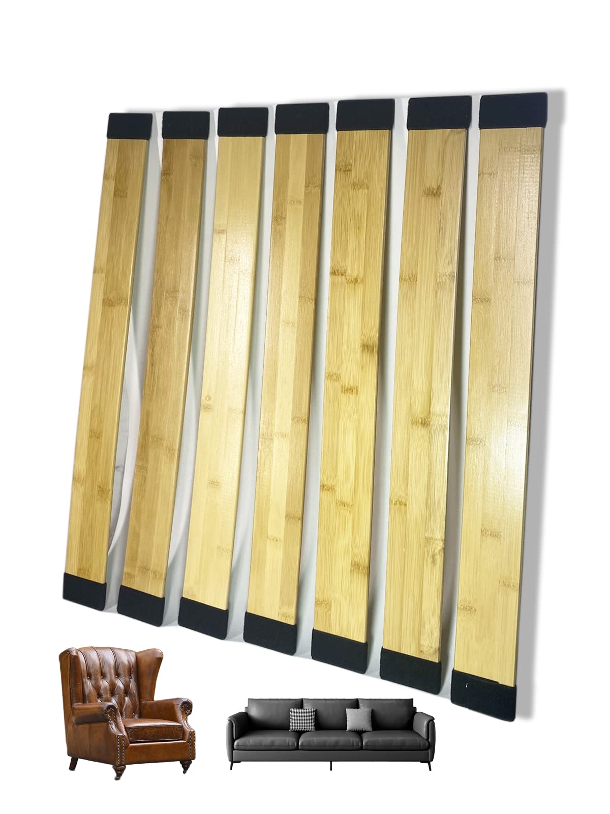 Kaupuar 27 * 25 inch Adjustable Couch Cushion Support Thicker Boards Insert Under Sofa Repair- Fix Sagging Furniture Seat (Set of 7)