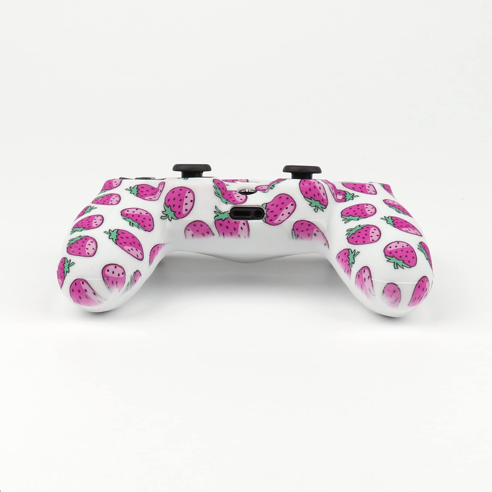 RALAN Fruit Controller Skins for PS4, Silicone Controller Cover Skin Protector Compatible with PS4 Slim/PS4 Pro Controller with 8 Cute Thumb Grips Caps