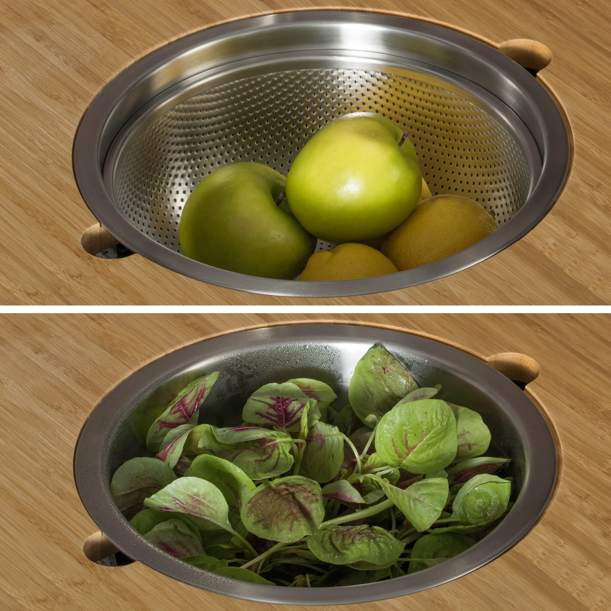 Kraus KSC-1005BB Kore Bamboo Serving Bowl Workstation Sink, 5 Rectangle