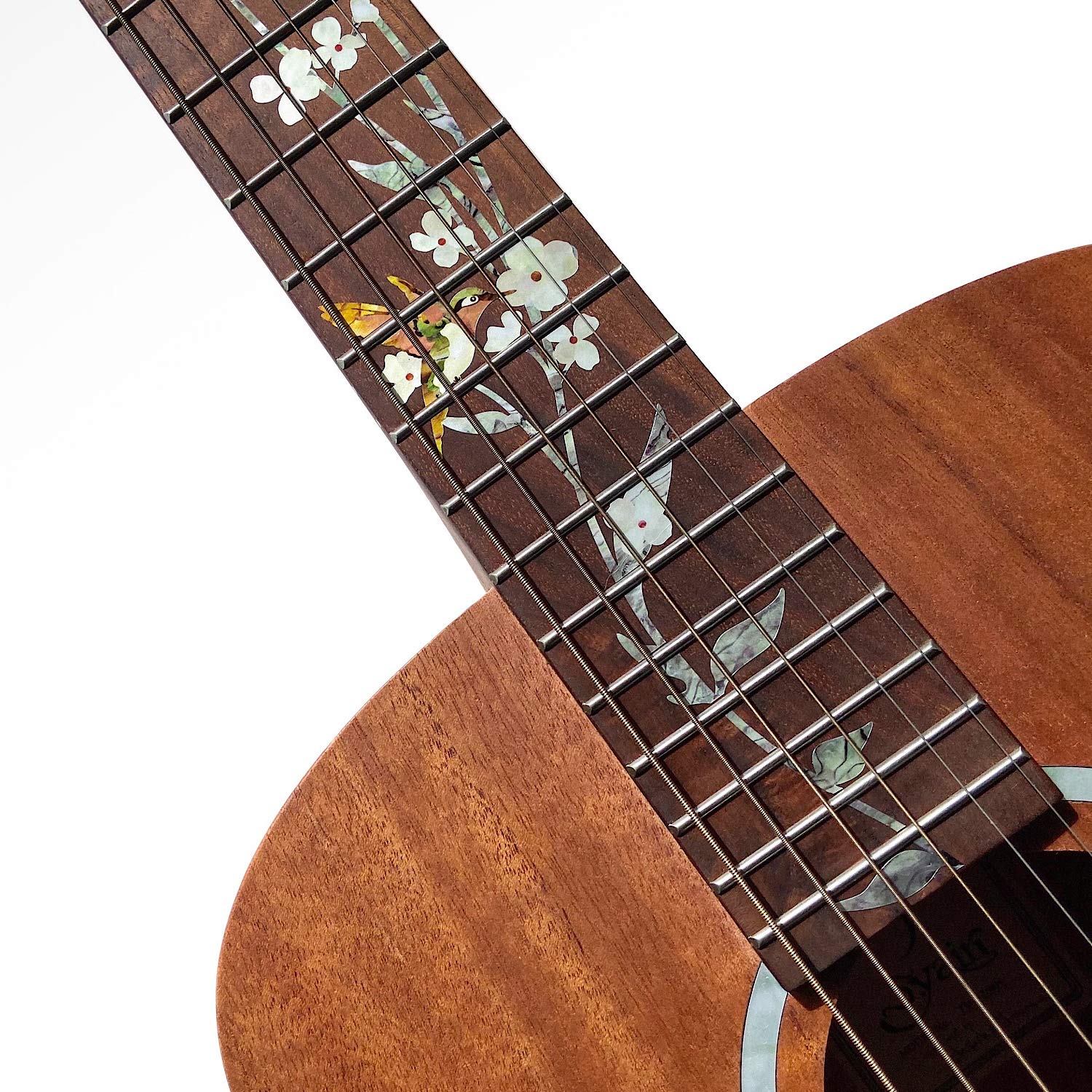 Inlay Sticker Fret Markers for Guitars - Tree of Life w/Hummingbird, FT-055TL-HM