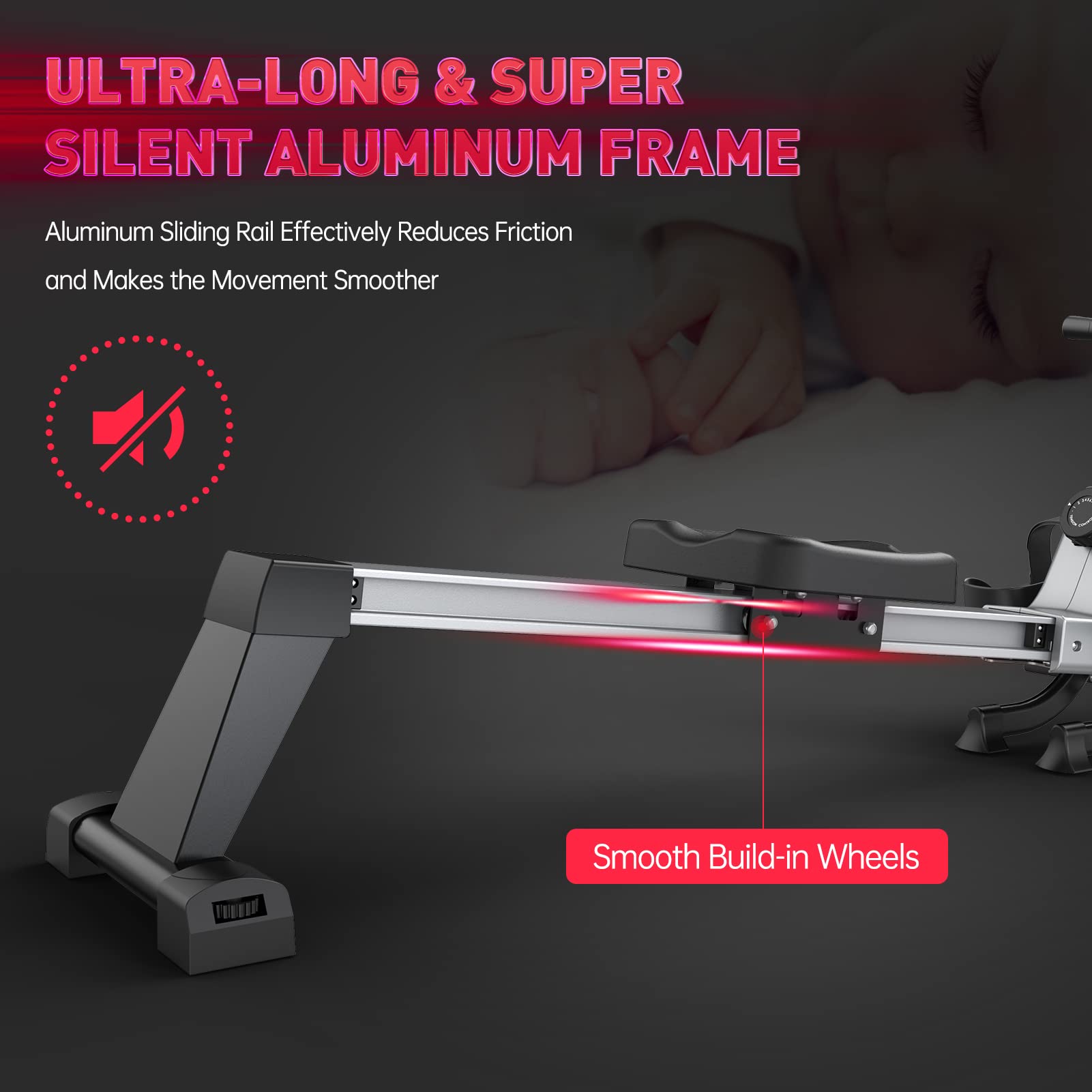 JOROTO Magnetic Rower Rowing Machine with LCD Display 300LB Weight Capacity Row Machine Exercise Rower for Home Gym (MR35)