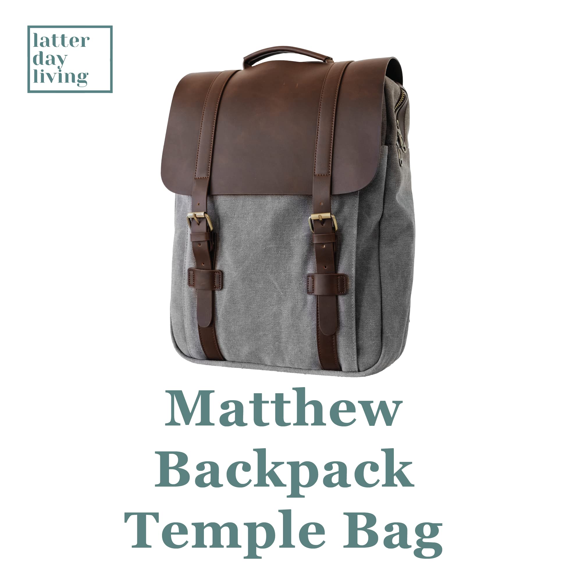 LATTER-DAY LIVING LDS Temple Bag, Matthew Backpack, LDS Gift for Women, Men, Missionary, Elder or Sister