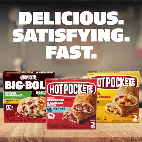Hot Pockets Premium Pepperoni Pizza Frozen Sandwiches, Pizza Snacks Made with Real Reduced Fat Mozzarella Cheese, 9 Oz, 2 Count Frozen Sandwiches