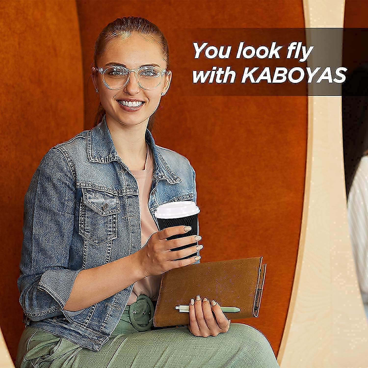 KABOYAS 12 oz [100 Set] Togo Disposable Black Paper Coffee Cups with Lids | Hot Beverages | Expresso | Tea | Coffee | Latte | Hot Chocolate | Cocoa