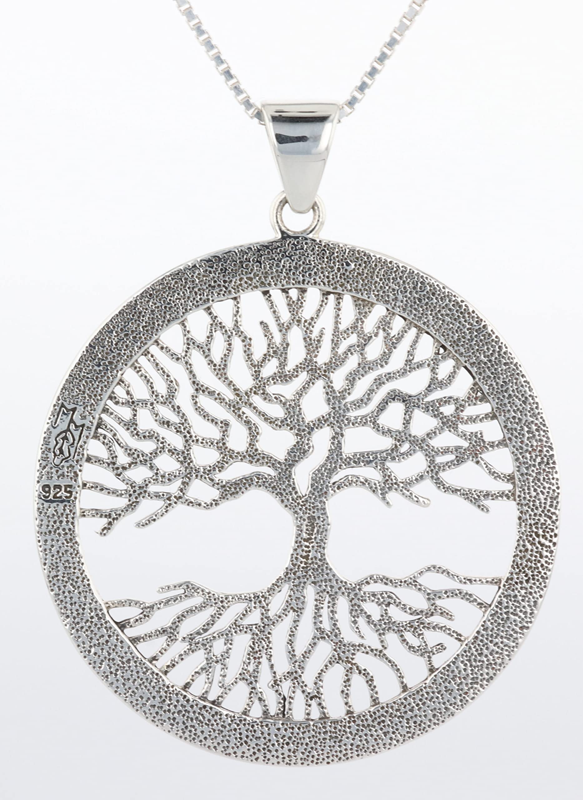 Jewelry Trends Large Celtic Tree of Life Protection Pendant Necklace 18"