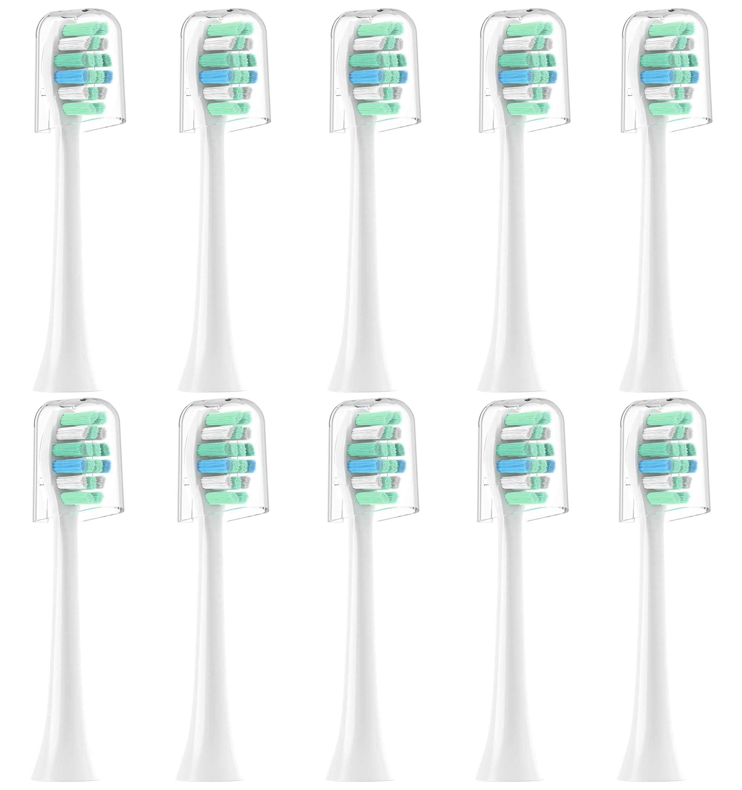 Replacement Heads Compatible with Philips Sonicare ProtectiveClean DailyClean Electric Toothbrush Head 2 Series Plaque Control Gum 4100 5100 C2 G2 HX9023, 10 Pack