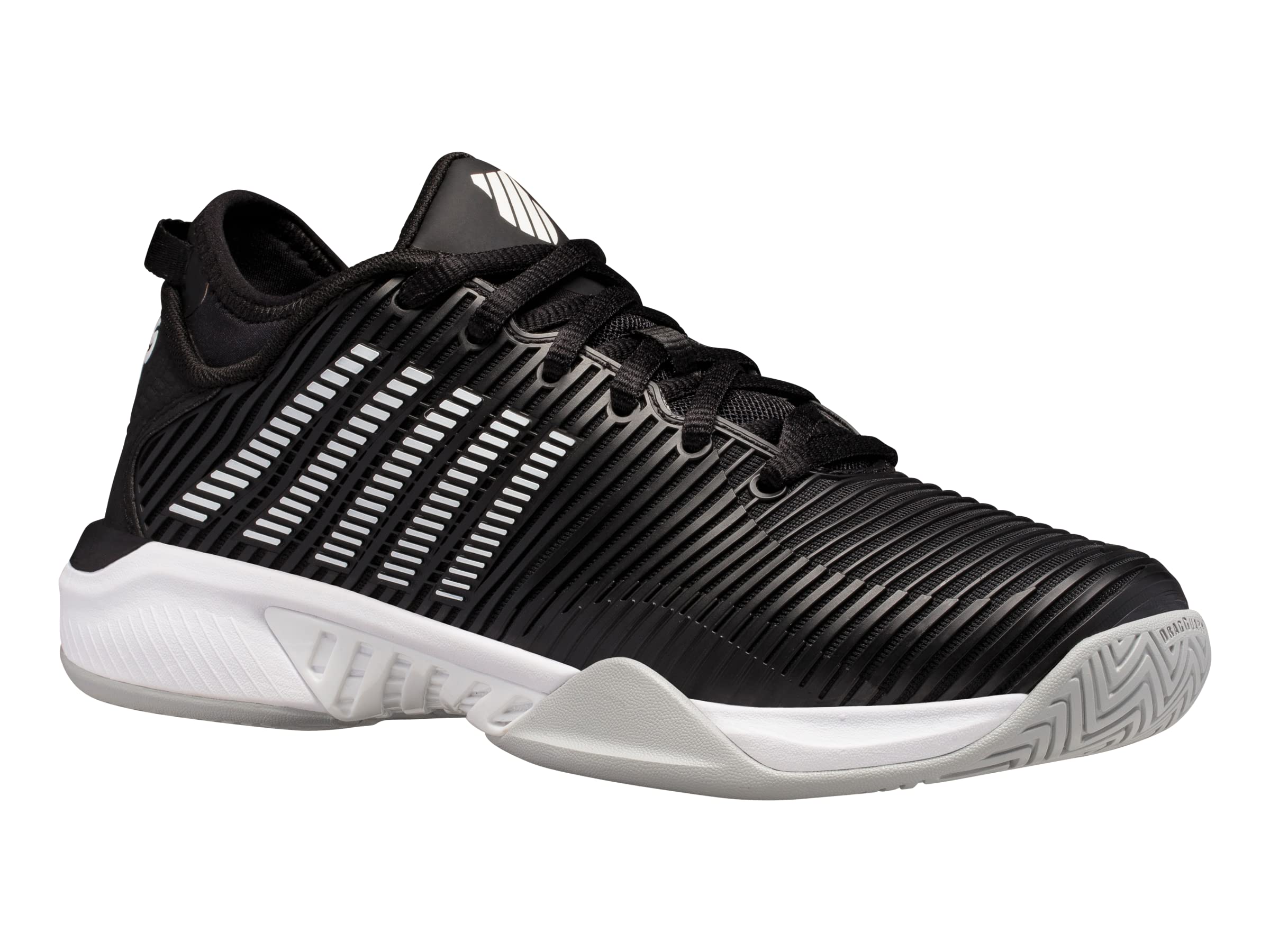 K-Swiss Women's Hypercourt Supreme Tennis Shoe, Black/White/Highrise, 7 M