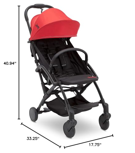 Jeep Breeze Stroller by Delta Children - Lightweight Stroller Features Compact One-Hand Fold, Oversized Canopy, Recline and Shock Absorbing Frame, Wildwood