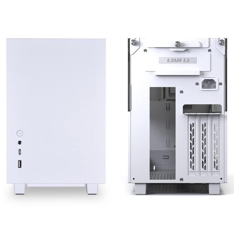 Lian Li Q58 White Color SPCC / Aluminum / Tempered Glass Mini Tower Computer Case , PCIe 4.0 Riser Card Cable Included - Q58W4