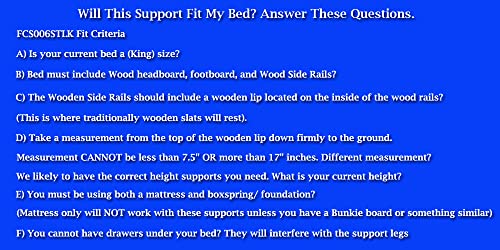 STLBEDS Heavy Duty High Profile Universal Bed Slats Center Support System for Wooden Beds Holds 1400 pounds King Size