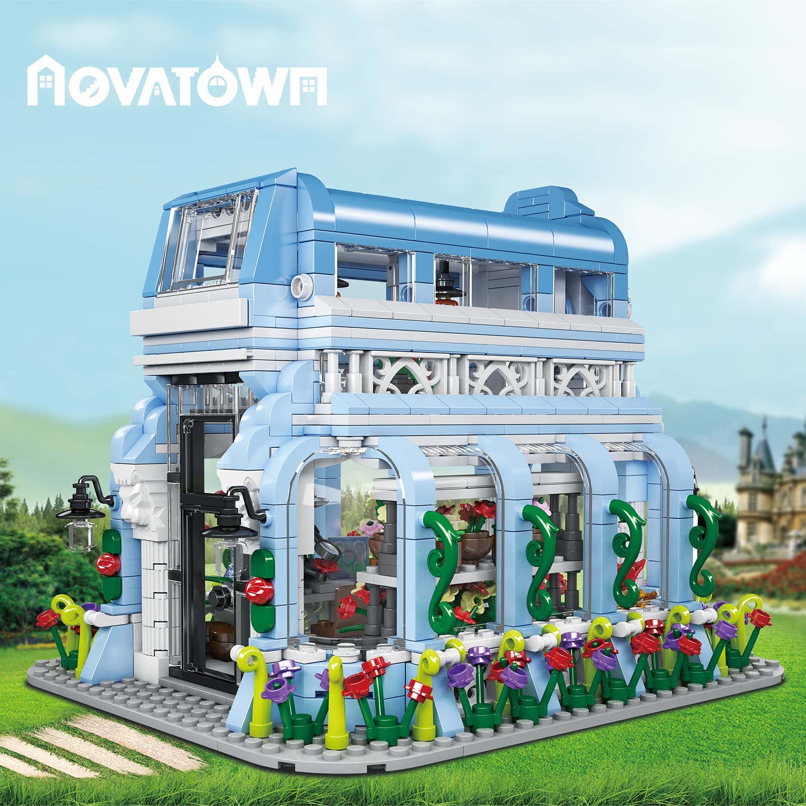 Mould King New Botanical Garden Building Sets with LED Light Kit, Engineering Construction MOC Building Blocks, Model Toy Building Sets to Build for Adults and Kids 14+ (1289 Pcs)