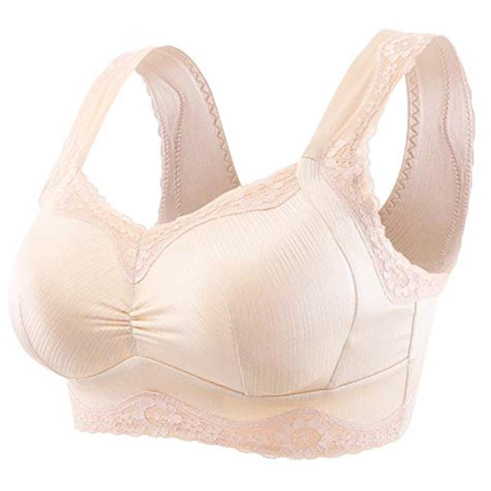 KAHIOE Pocket Bra with Lighe Silicone Breast Fake Froms Mastectomy Bra Cancer Fill Artificial Boobs Light Beige
