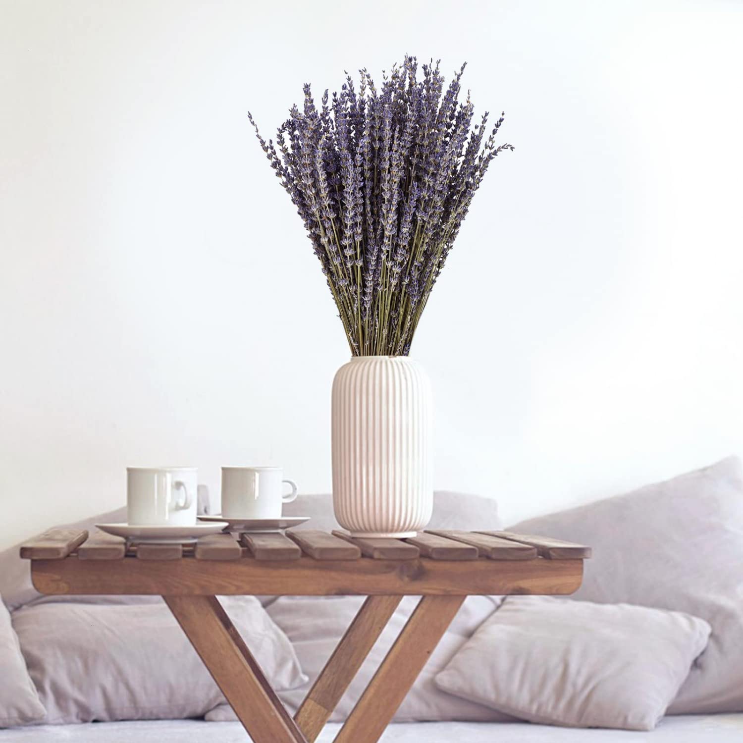 June Fox Dried Lavender Flowers 270-300 Stems 100% Natural Dried Lavender Bunches for Home Decoration, Home Fragrance, Handmade Soap Flower