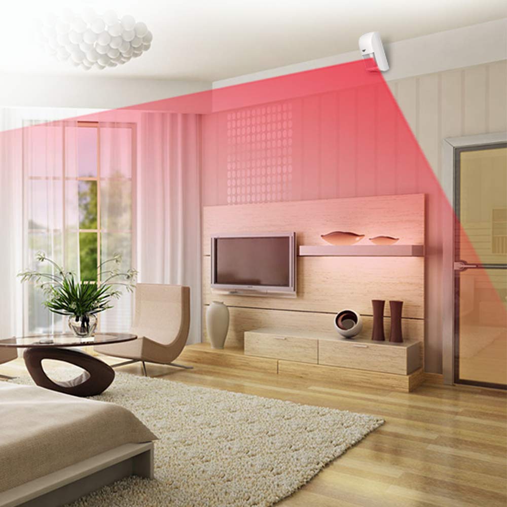 KAIPULE Wall-Mounted Z-Wave Plus PIR Motion Sensor - Comaptible with Fibaro