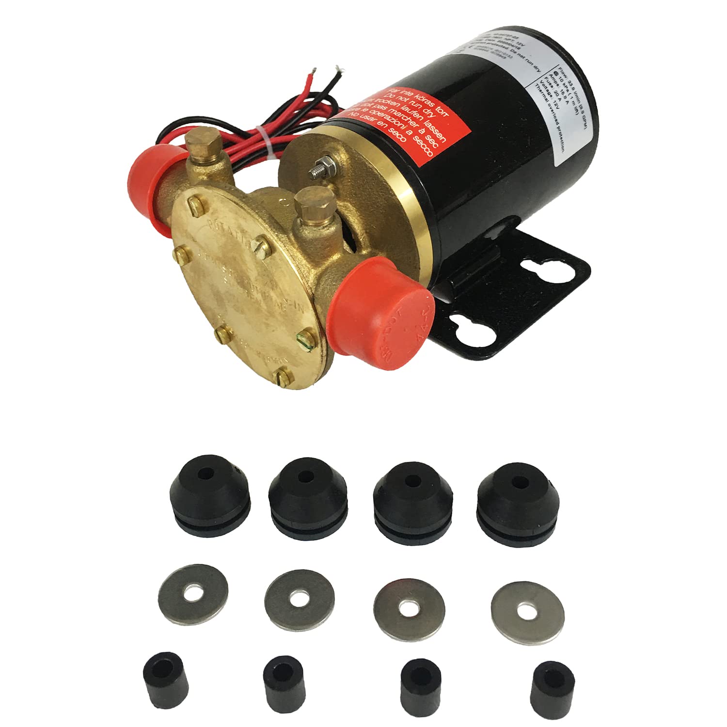 Johnson Pump 10-24727-03, F38B-19 8.0 GPM Multi-Use Utility Pump 3/4" NPT/1" Hose, 12V