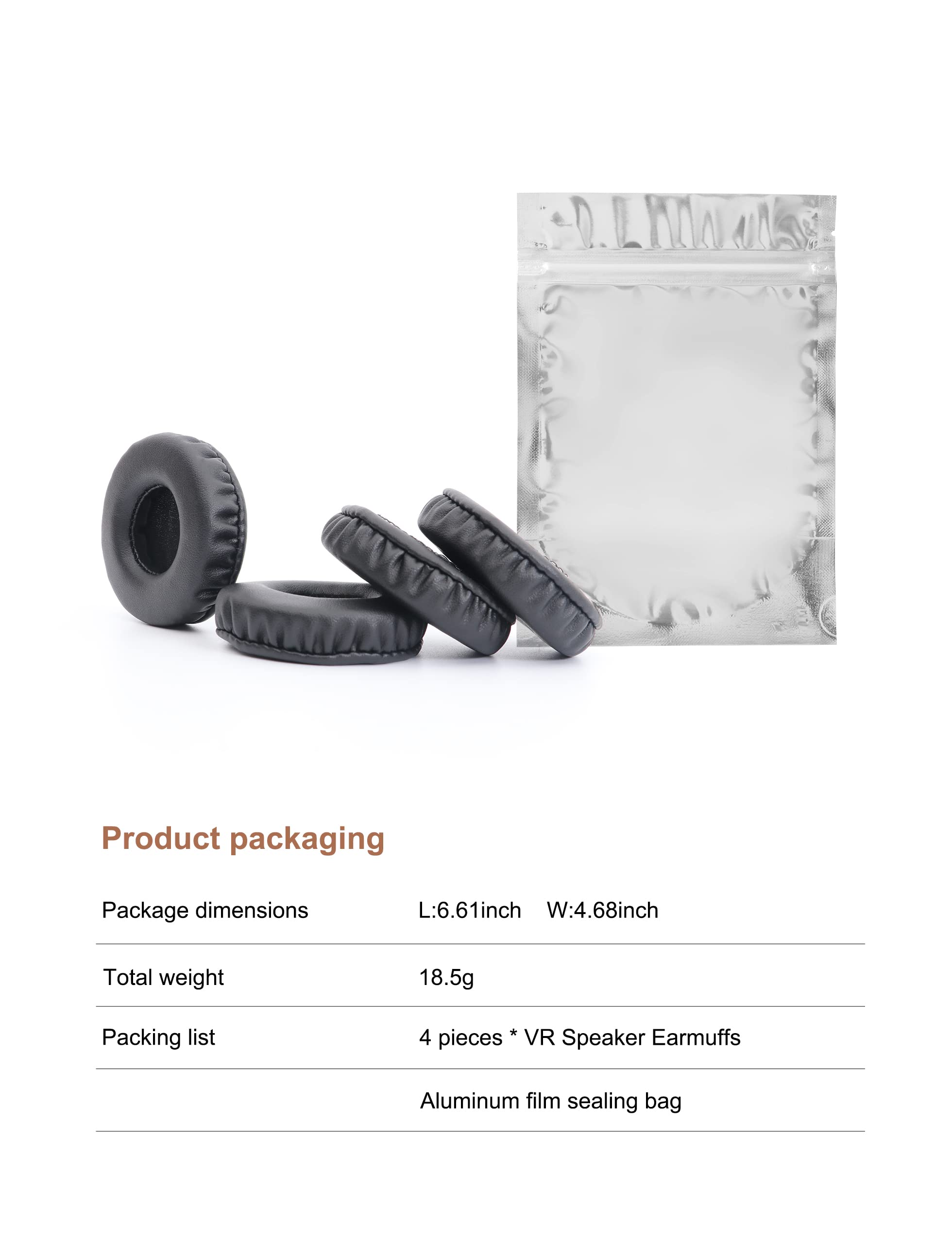 KLS Replacement for Valve Index VR Speaker PU Leather Earmuffs Cushions Earphone Protective Cover VR Earphone Cover