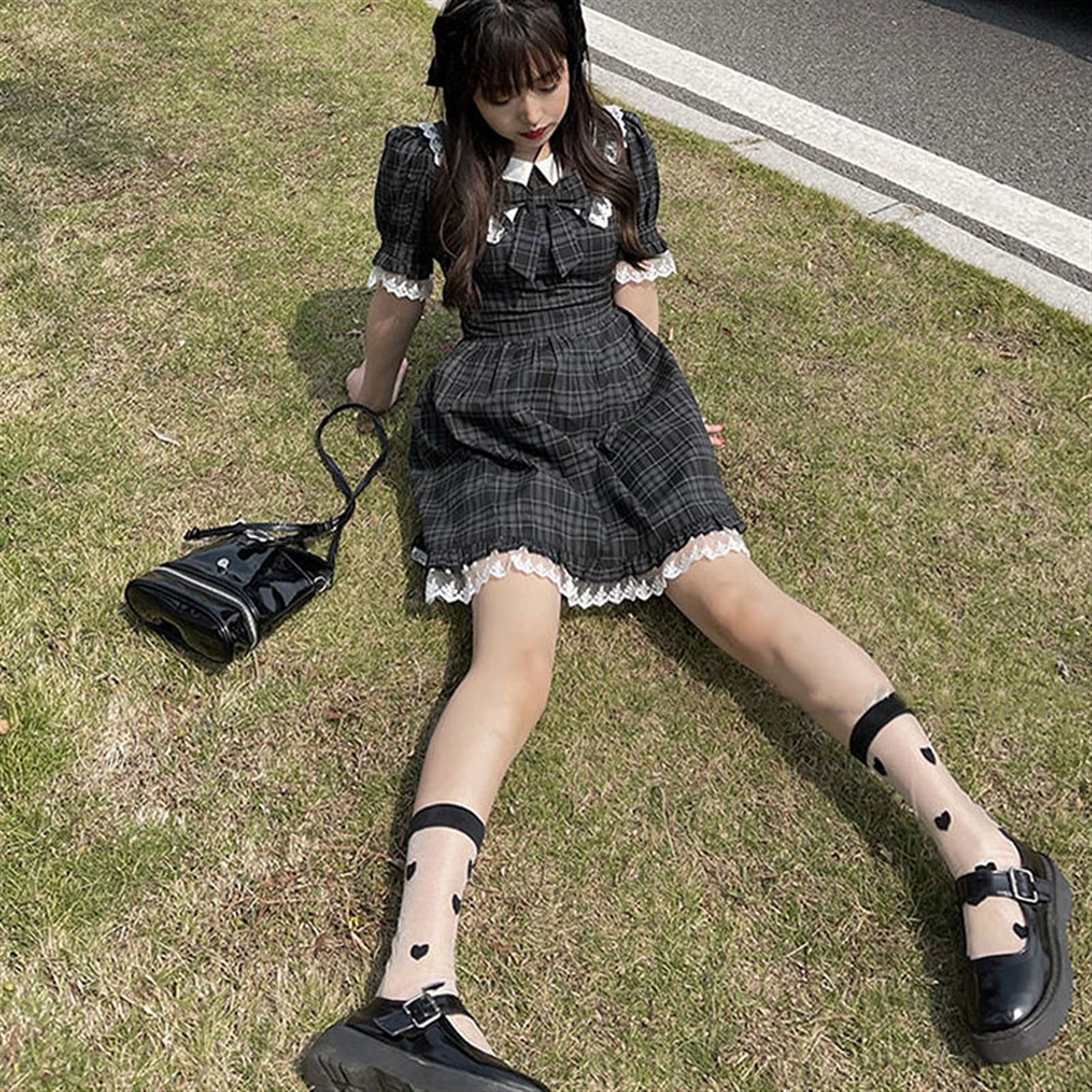 Mfacl Cute Lolita Dress Skirt Summer Dresses Japanese Soft Girl Cute X-Large