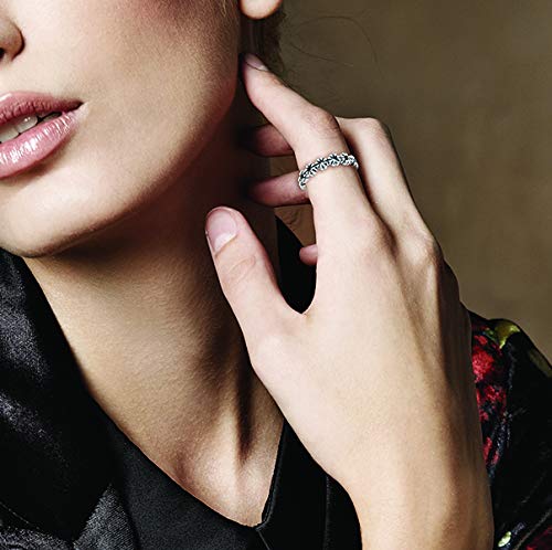 JOERICA 3 Pcs Silver Adjustable Open Rings Women Feather Thumb Stackable Knuckle Ring Sideways Arrow Horizontal Ring