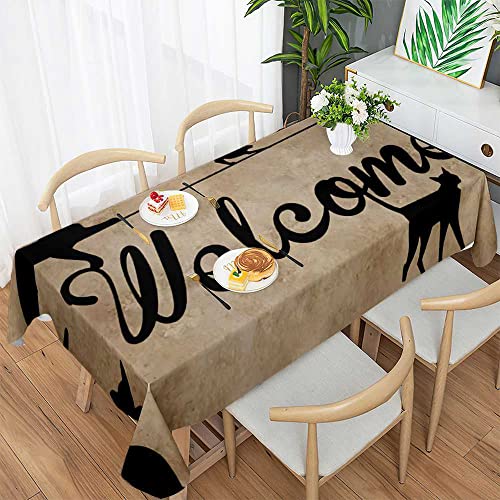 MLQL Christmas Printed Banquet Home Tablecloth Waterproof Coffee Table Cloth Kitchen Wedding Decoration Tablecloth A3 140x210cm