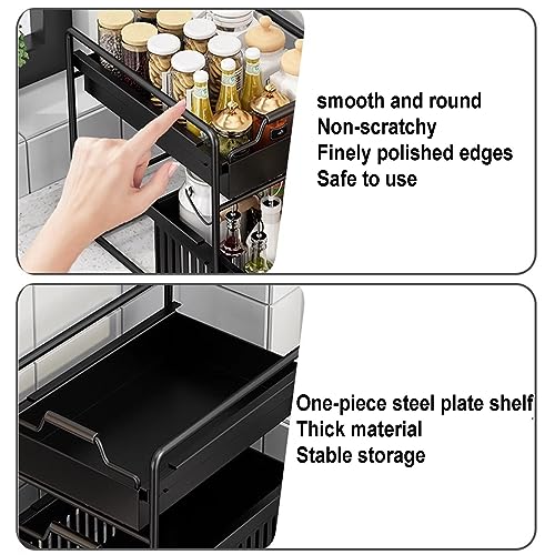 Under Sink Organizers And Storage, Pull Out Cabinet Organizer 2 Tier Under Sink Slide Out Storage Shelf Sliding Storage Wire Basket Drawer