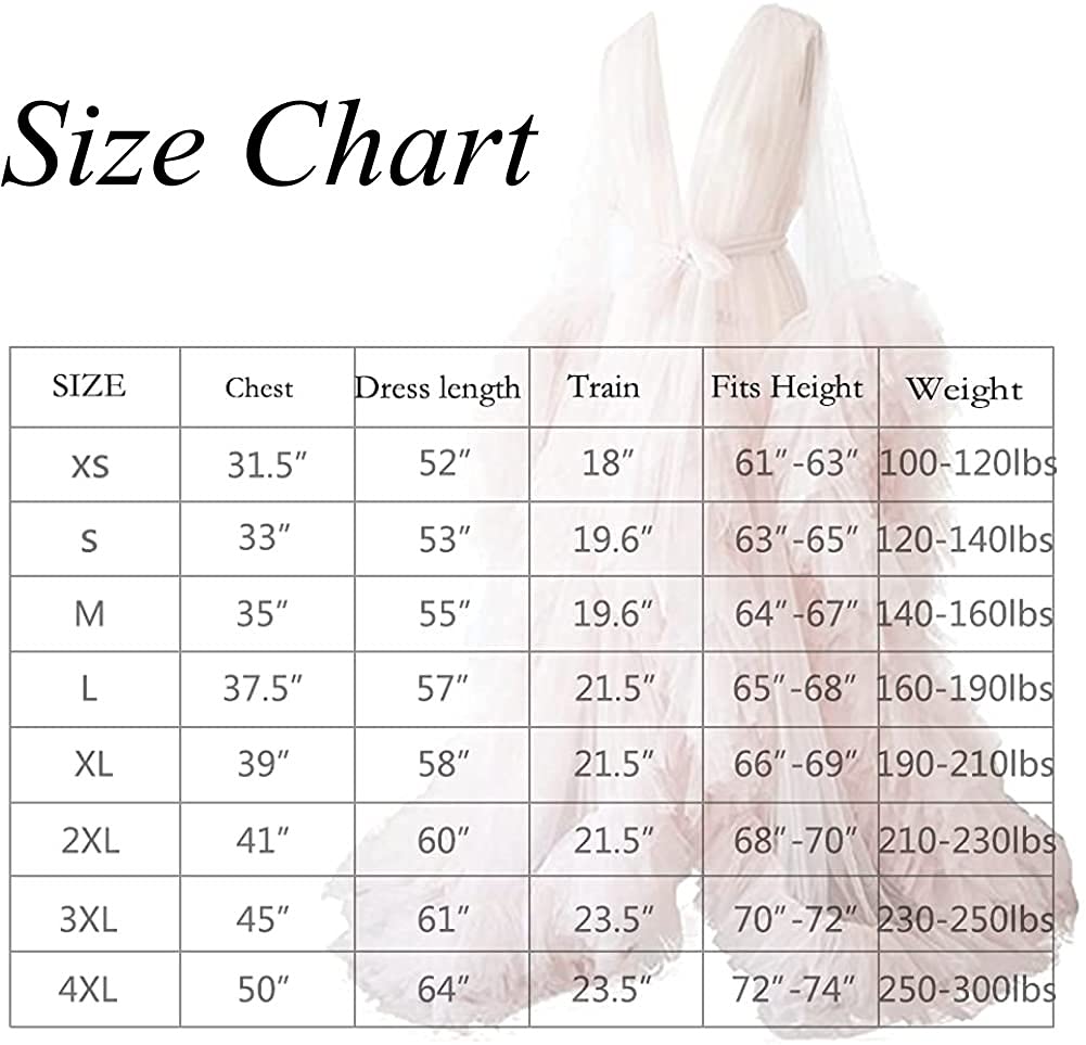 Ladies Dressing Gown Perspective Sheer Long Tulle Robe Puffy Pregnancy Photoshoot
