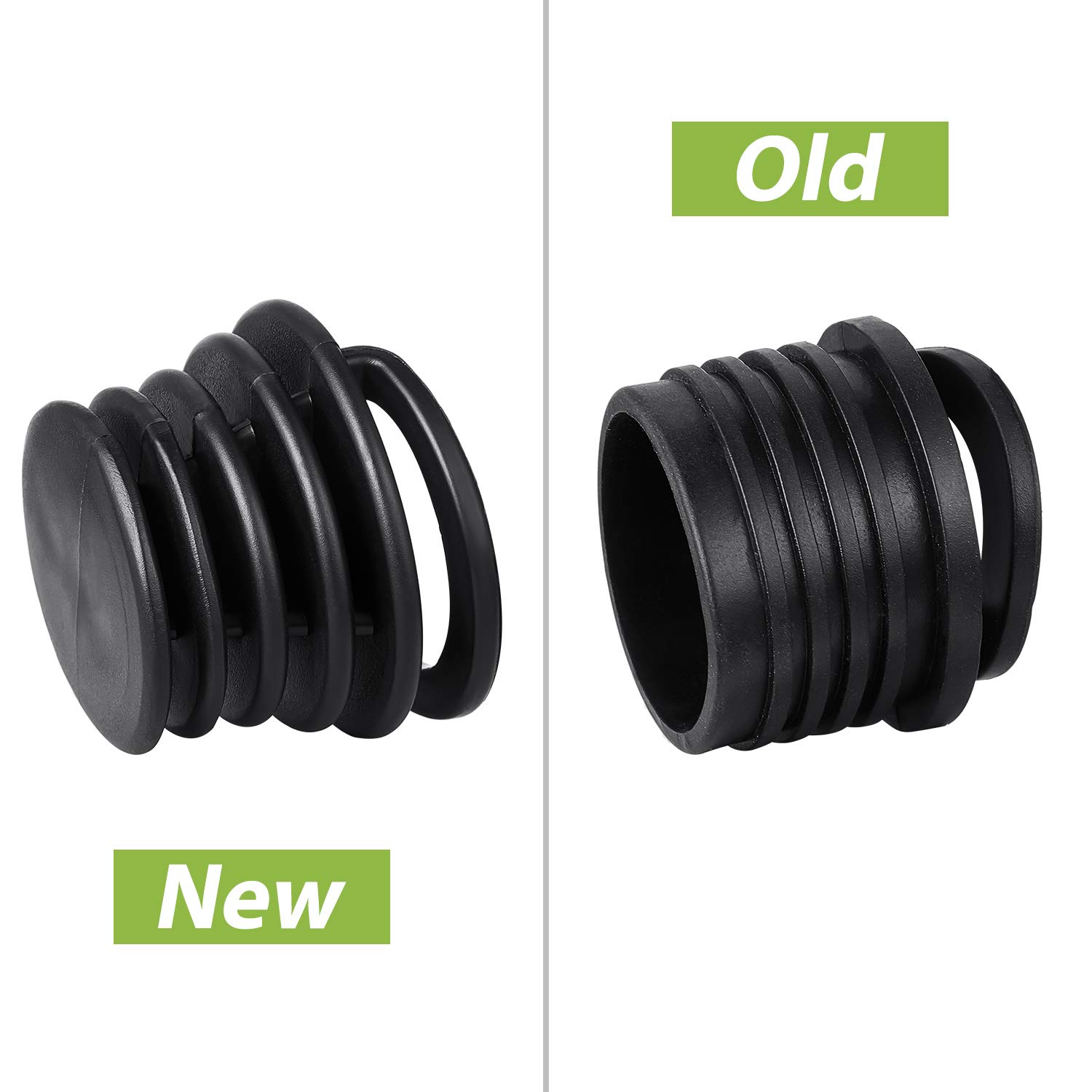 Kayak Scupper Plugs Canoe Boat Scupper Stopper Plugs Bungs Replacement for Kayak Canoe Boat Drain Holes, Black (4 Pieces)