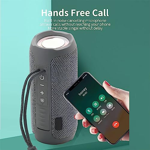 TGUCITESEN Portable Bluetooth Speaker Waterproof IPX4 Wireless Speaker,Good Bass, Shower, Kayak, Beach Accessories, Gifts for Men Women (Gray)