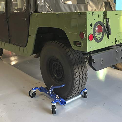 Jackco 1500 LB 12.5β Wheel Car Positioning Dolly with Ratcheting Foot Pedal (2 Pack)